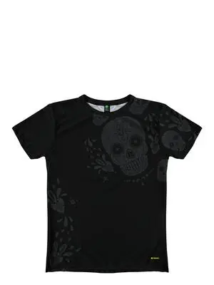 FISHIRT T-shirt Sport Mexican Skull Graphic Flatmuertos - Black