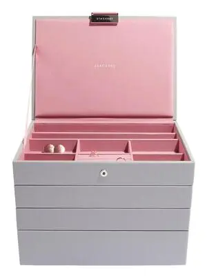 STACKERS Classic Jewelry Box Set Of Four - Grey