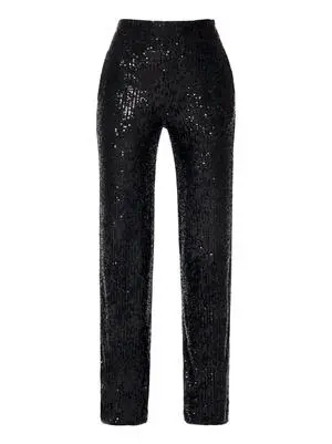AGGI BY HALEWSKI Luca Obsidian Sequin Pants - Black