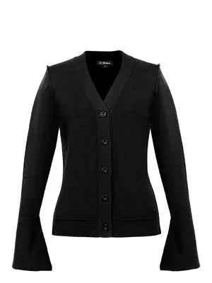 SMART AND JOY V-neckline Buttoned Cardigan - Black