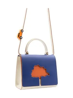 ABSURDE Small Leather Shoulder Bag - Blue