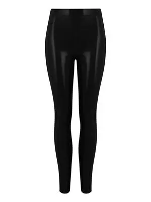 ELISSA POPPY Latex Leggings - Black