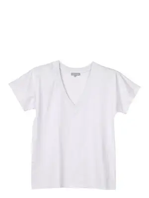 COVE V-neck Short Sleeve T-shirt - White