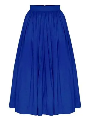 NAZLI CEREN Lou Lou Midi Skirt - Blue