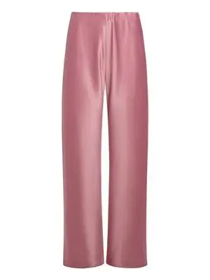 SELF-ADORE Self-Adore Olivette Satin-Feel Straight Leg Pants