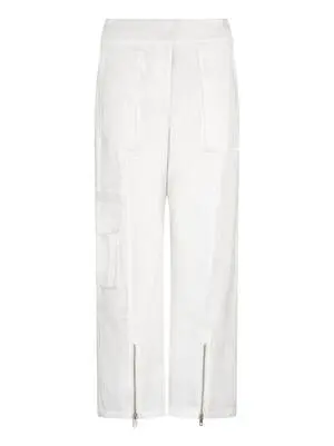 DREF Relaxed Straight Leg Cargo Pant - White