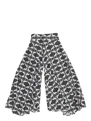 FORZA CAVALLO Mirror Horse Print Palazzo Pants - Black