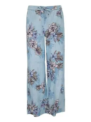 LORDS OF HARLECH Lillian Exotic Floral Wide-Leg Pant