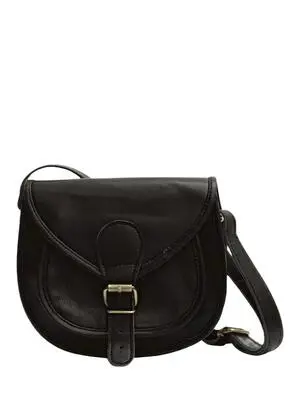 VIDA VIDA Leather Saddle Bag Small - Black
