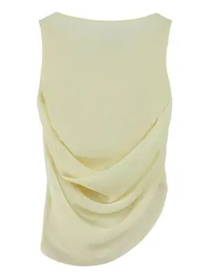 NOCTURNE Draped Sleeveless Blouse - Yellow