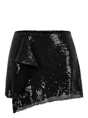 GROWNY Angie Sequin Mini Skirt - Black