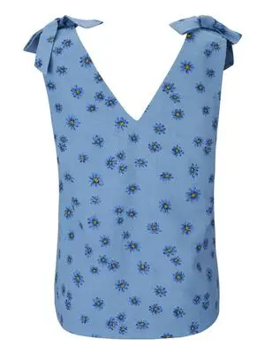 EM & SHI Bow Detail Top - Blue
