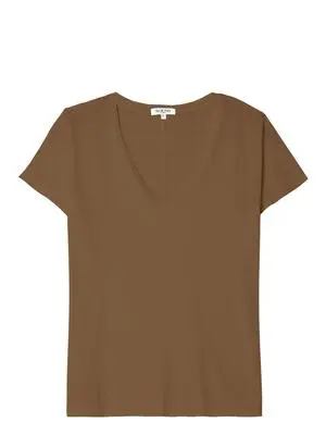 NOEND Supima Cotton V-neck Tee - Brown
