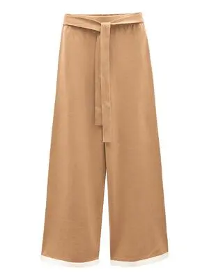 PERALUNA Rumi Waistbanded Knit Trousers - Brown