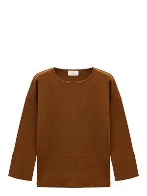 PERALUNA Rio Flat Knit Boat-neck Jumper - Brown