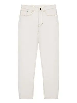 PLACE OF ËLMS Off- Denim Jean Pants - White