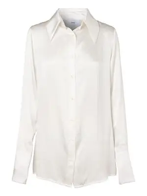 JORDAN Silk Button-down Blouse - White