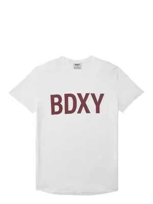 BDXY STUDIO White / Red The Actor Logo T-shirt White With Burgundy Logo - White/red