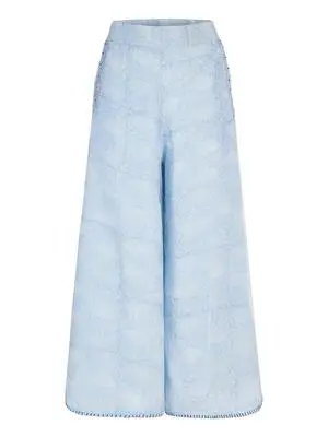 LIMINAL Skye Floral Pants Blue