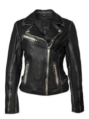 Mauritius Leather Jacket - Black
