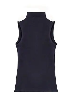 RAVE ON TREND Sleeveless Turtleneck Top - Blue