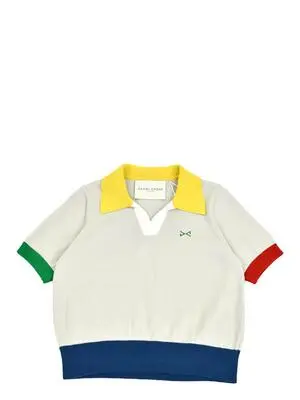DANIEL CHONG Knitted Polo Shirt - Green/grey/blue