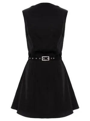 AVENUE N°29 A-line Viscose Mini Dress - Black