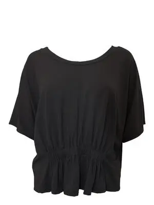 JOELEEN TORVICK Gathered Reversible Tee - Black