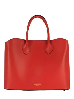 LE PARMENTIER Jackie Leather Tote Bag - Red