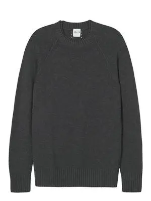 SALTS CASHMERE Double Neck Trim Crew Neck Sweater