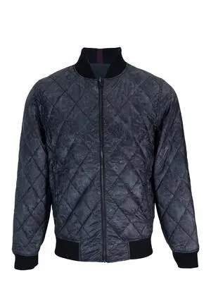 LORDS OF HARLECH Reversible Bomber Jacket - Black/grey
