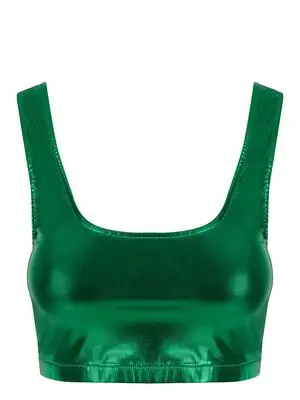 KLEMENTS Margate Metallic Crop Top - Green