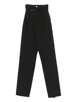 NISSA Side Pockets Slim Pants - Black