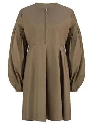 DREF Eris Balloon Sleeve Dress - Green