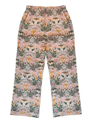 SECTION 101 Printed Silk Twill Pants - Orange