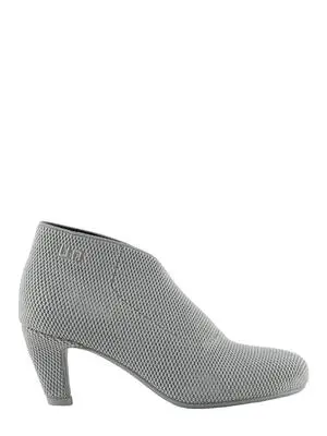 United Nude Fold Mid Heel Booties - Grey