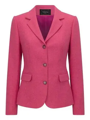 TRIONA Orla Double Vent Irish Tweed Jacket - Pink