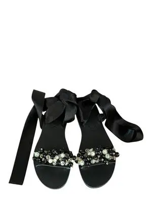 SIBYLLA DELPHICA Jeweled Leather Nymphaia Sandals - Black