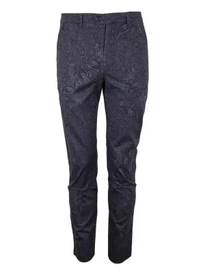 LORDS OF HARLECH Jack Montgat Paisley Pant - Black