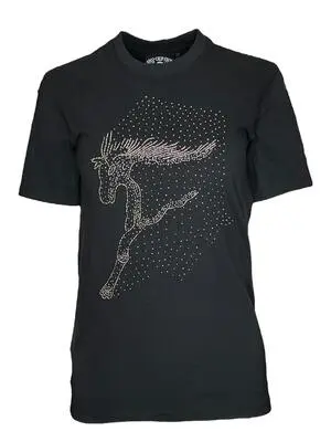 ANY OLD IRON Embellished Wild Stallion T-shirt - Black/silver
