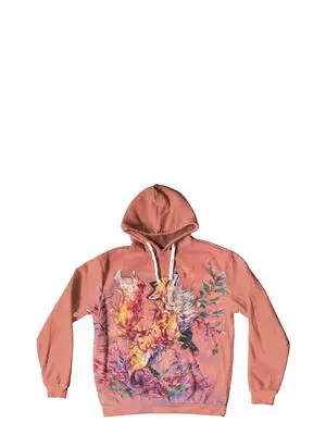 ALOHA FROM DEER Oversized Hoodie Pink/gold