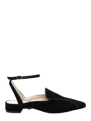 ALTERRE Suede Marilyn Pointed Loafer - Black