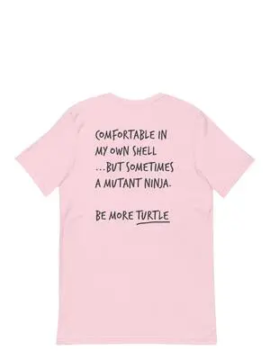 ANCHOR & CREW Cotton Think Ocean Turtle Aspirations Cotton Embroidered T-shirt - Pink
