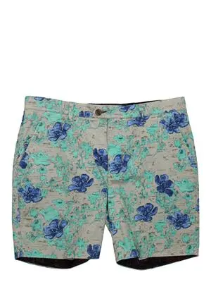 LORDS OF HARLECH Printed Flat-front Short - Brown