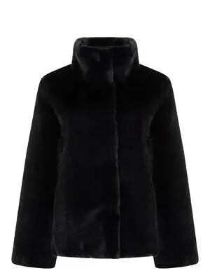 ISSY LONDON Joan Faux Shearling Jacket - Black