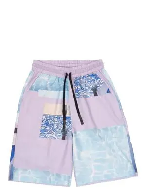 MYSIMPLICATED Printed Bermuda Shorts - Purple/blue