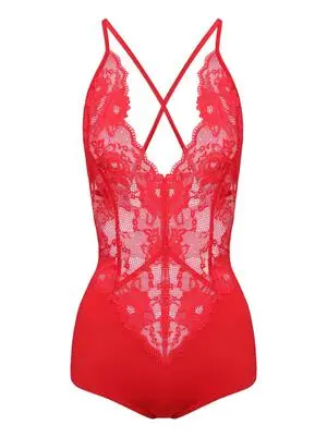 OH!ZUZA NIGHT&DAY Lace Intimate Bodysuit - Red