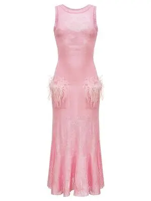 ANDREEVA Rose Knit Dress - Pink
