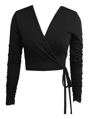 FROCK TALES Daisy Ballet Wrap Top - Black