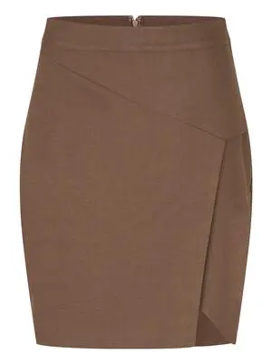 MARY DICKOW Stine Asymmetrical Printed Skirt - Brown